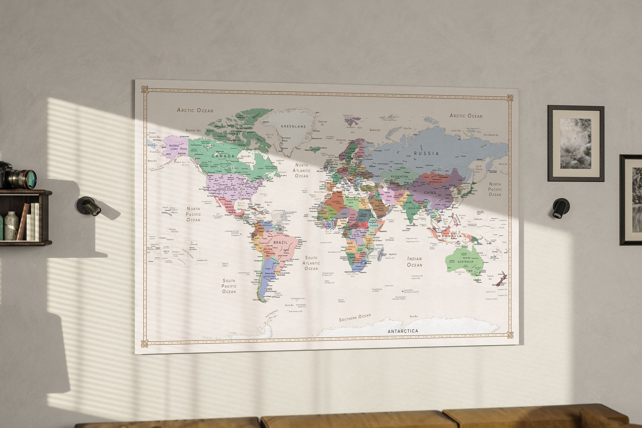 Personalized Pastel World Map Pinboard - Stylish Wall Decor – Pinmap