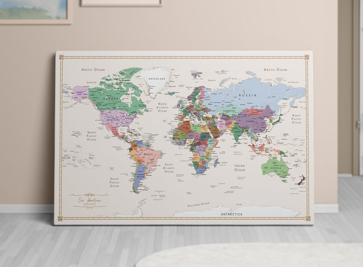 World Map Pinboard, Travel Map, Push Pin, Cork Board - Pinmap.eu