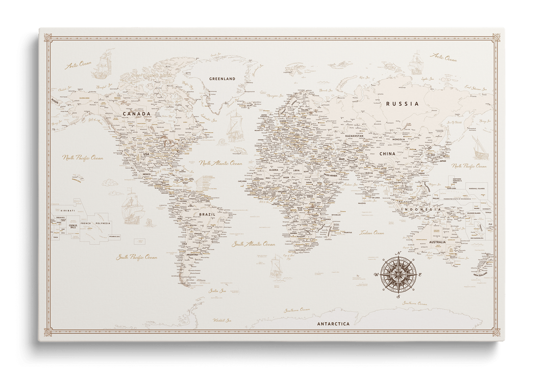Pinboard World Maps | Travel Push Pin Maps | Cork Board Maps – Pinmap