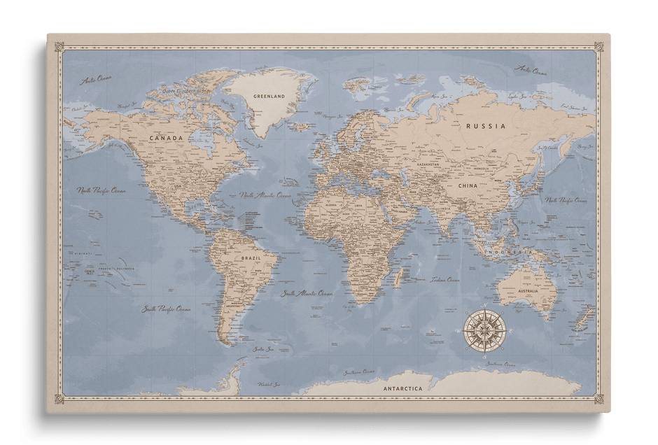 Pinboard World Maps | Travel Push Pin Maps | Cork Board Maps – Pinmap
